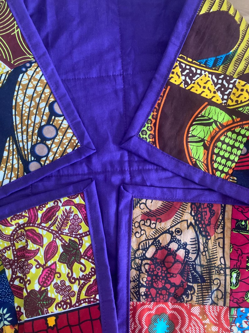 African Fabric Patchwork Quilt- Lap Quilt, Cot, Bed, Buggy , Play Mat, Chair Throw Ankara - Etsy