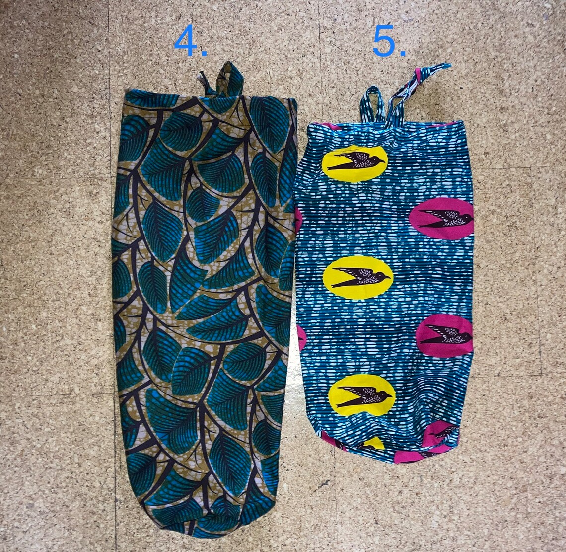 African Fabric Carrier Bag Storage, Kitchen Decor - Etsy