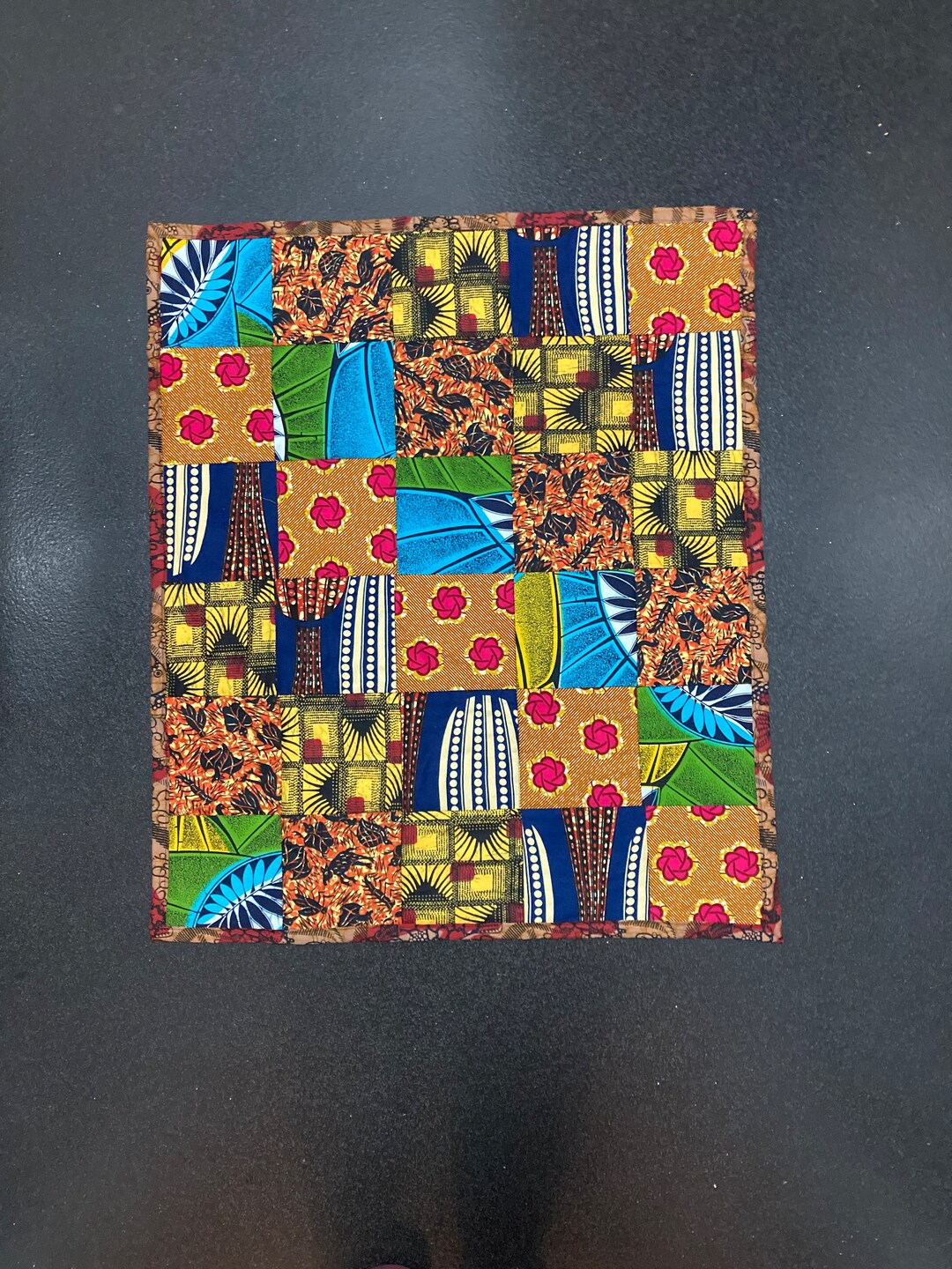 African Fabric Patchwork Quilt, Chair Throw, Baby Quilt, Play Mat - Etsy