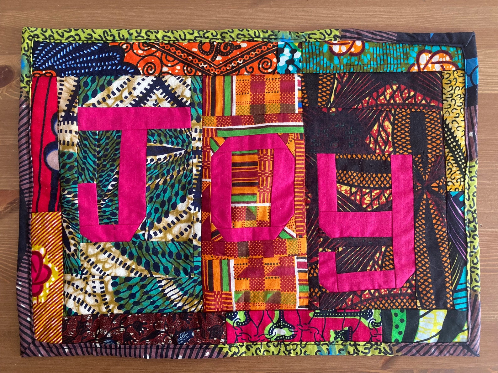 African Fabric Wall Art Joy A3 Size Ankara, African Wax Fabric ...