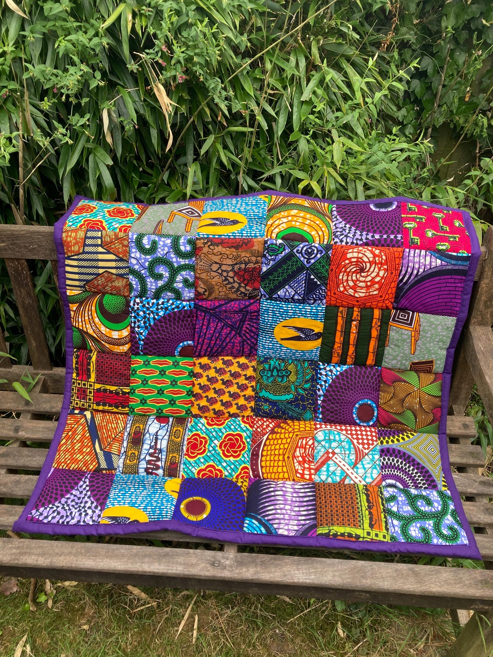 African Print Play Mat Ankara Patchwork Thick Quilt Cover Playmat for ...
