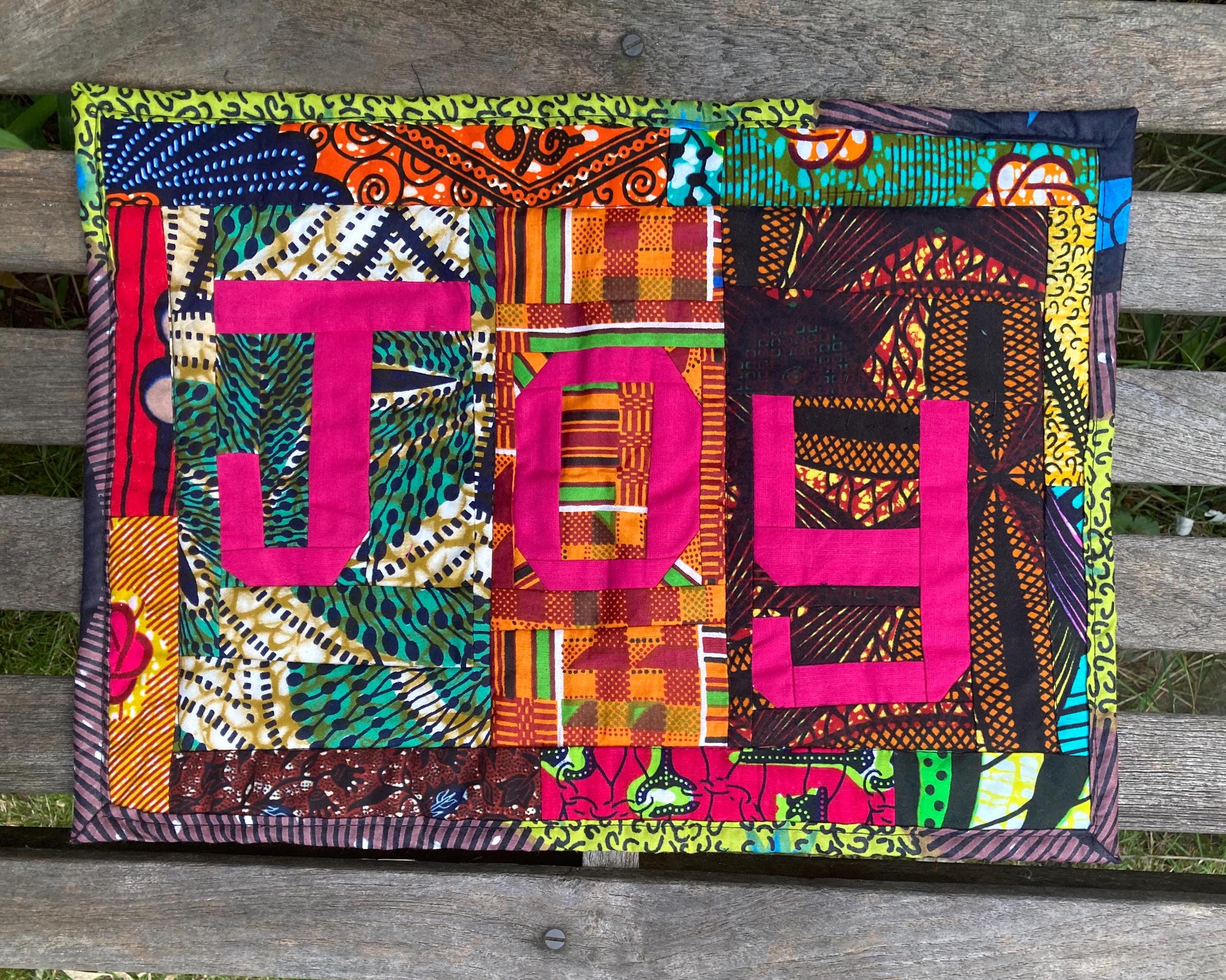 African Fabric Wall Art Joy A3 Size Ankara, African Wax Fabric ...