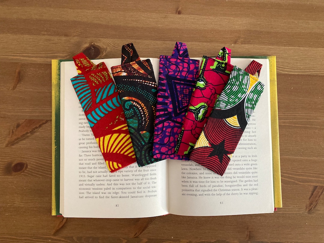 Ankara Bookmark / African Wax Fabric Teacher Gift/ Book Club Bookworm ...