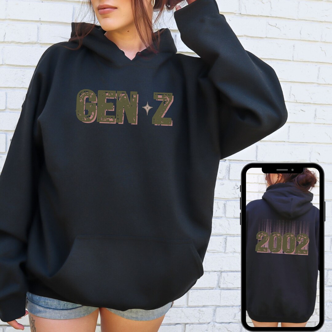 Custom Gen Z Hoodie Birth Year Gift for Generation Z 90s & 2000s Babies ...