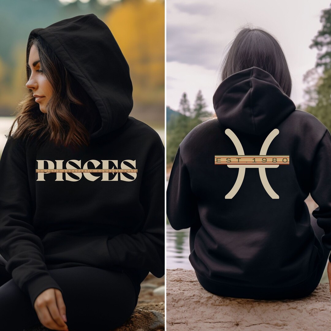 Custom Pisces Sweatshirt Zodiac Sign Pisces Shirt Sleeve Print ...