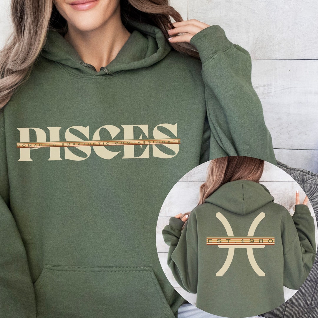 Pisces Sweatshirt Zodiac Custom Year Birthday Gift for Women Astrology ...
