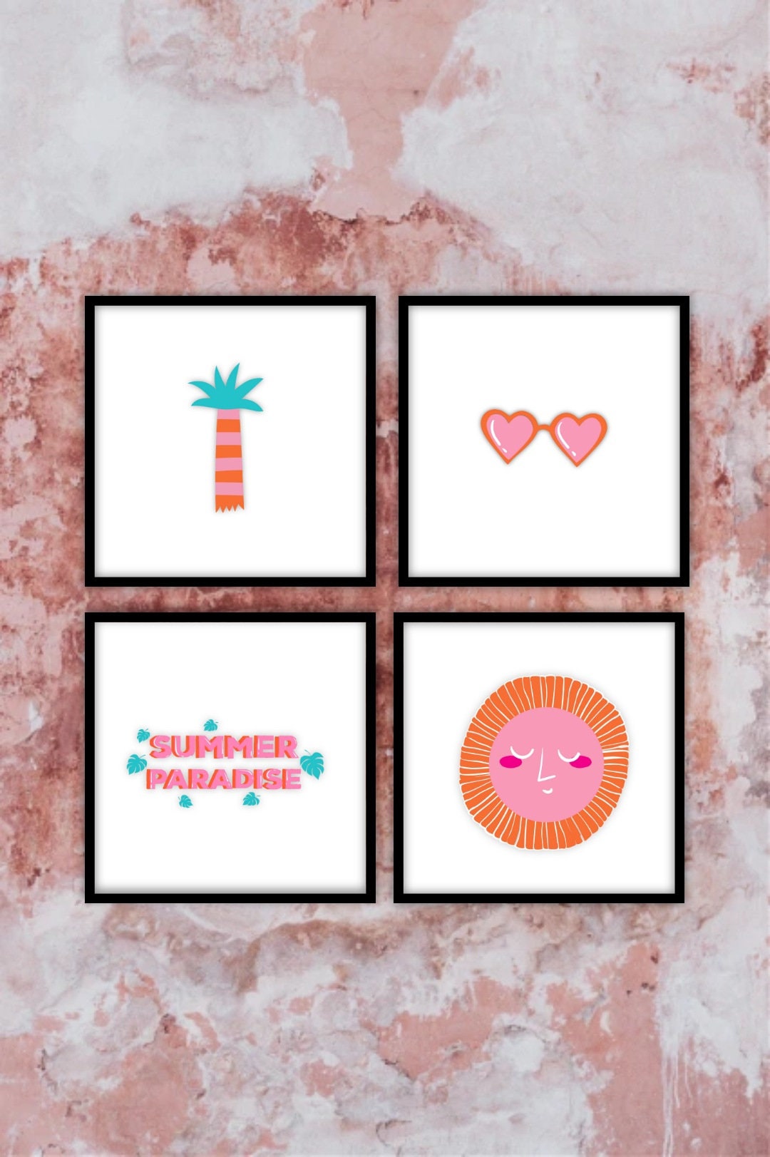 4 Count of Summer Decor - Printable Instant Download - Etsy