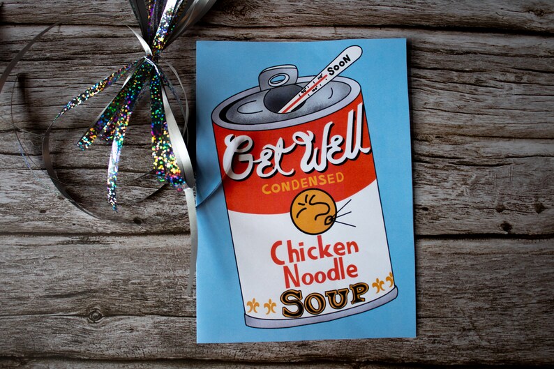 Get Well Soon Card Featuring Chicken Noodle Soup E Card and Printable ...