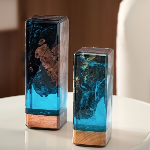 Resin Lamp Wood - Etsy