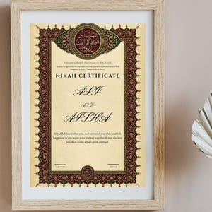 nikah certificate border template