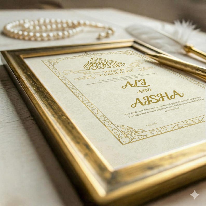 Aqd Nikah Contract – Katb Kitab Islamic Marriage Certificate ...