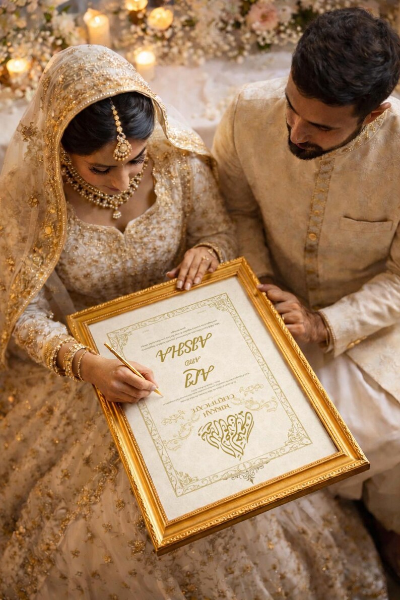 Aqd Nikah Contract – Katb Kitab Islamic Marriage Certificate ...