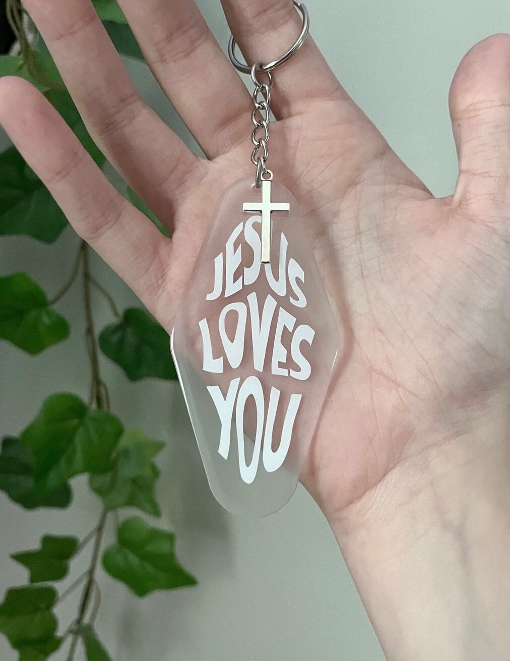 Jesus Loves You Keychain Motel Keychain, Christian Gifts, Keychain ...