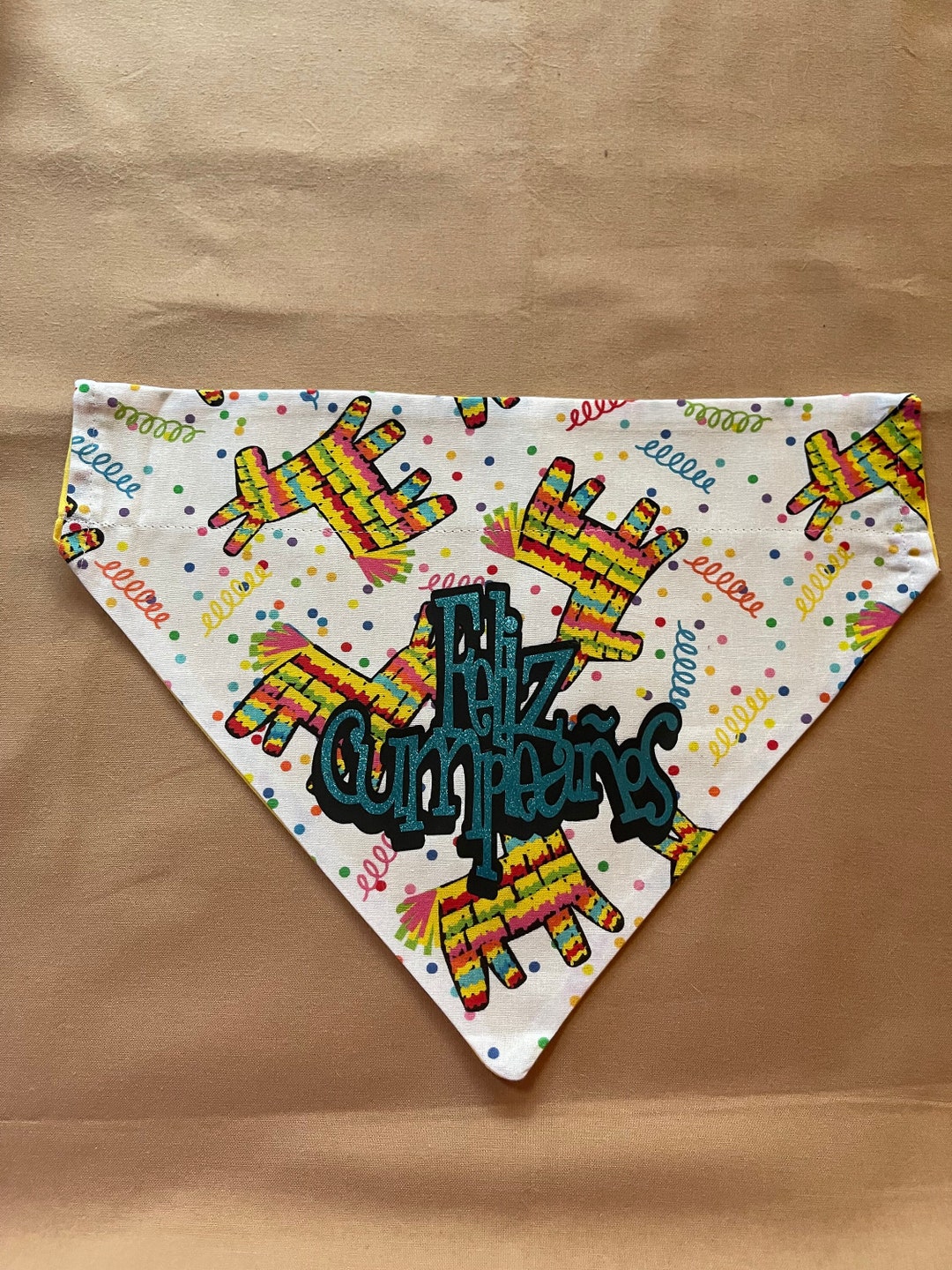 White Pinata Themed Dog Bandana Size Large feliz Cumpleanos - Etsy