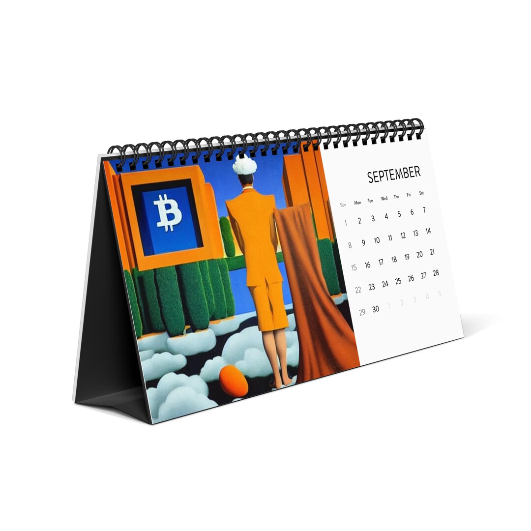 Bitcoin Art Desktop Calendar 2024 Grid - Etsy