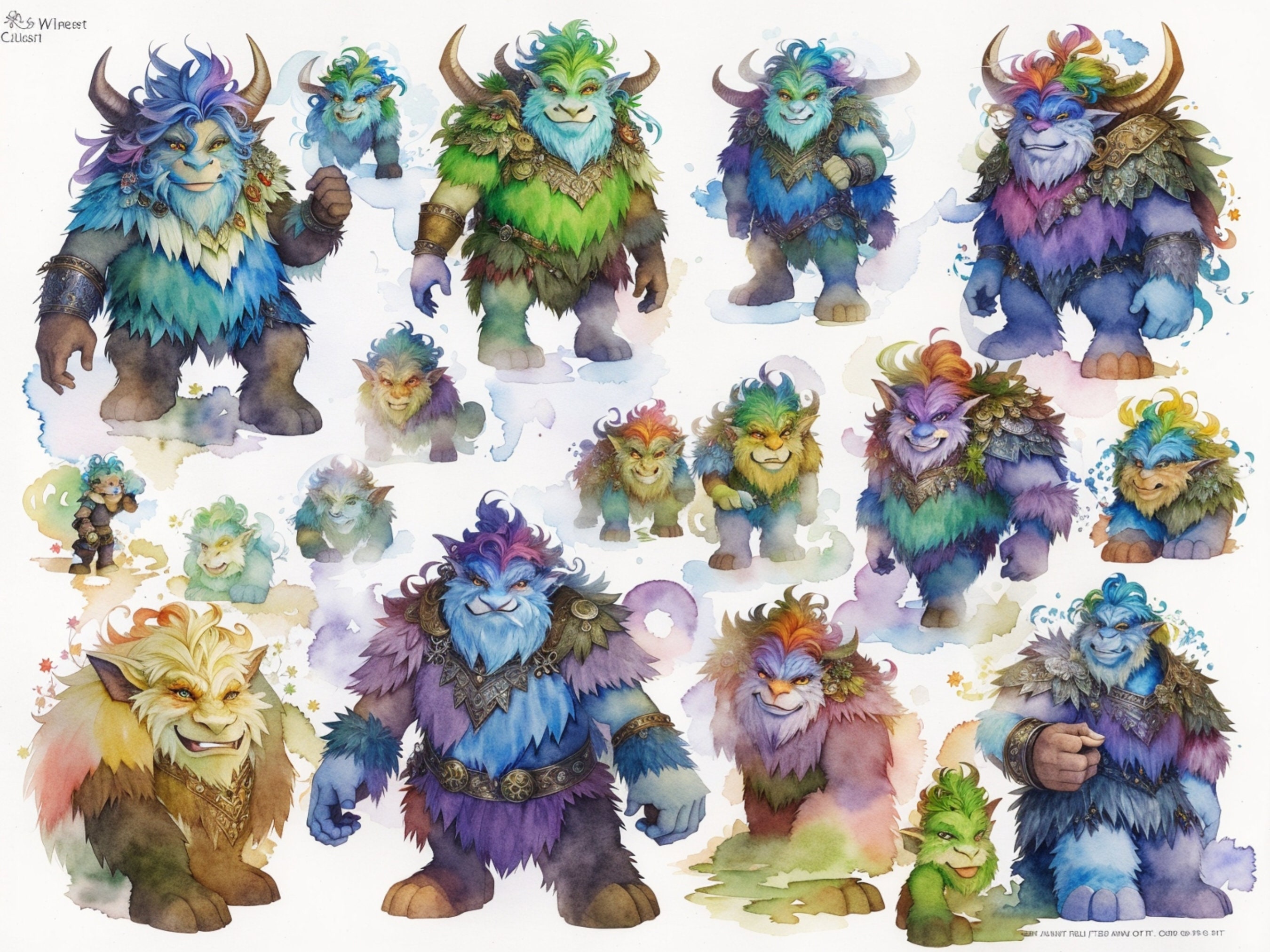 Troll Druid Forms Color Chart