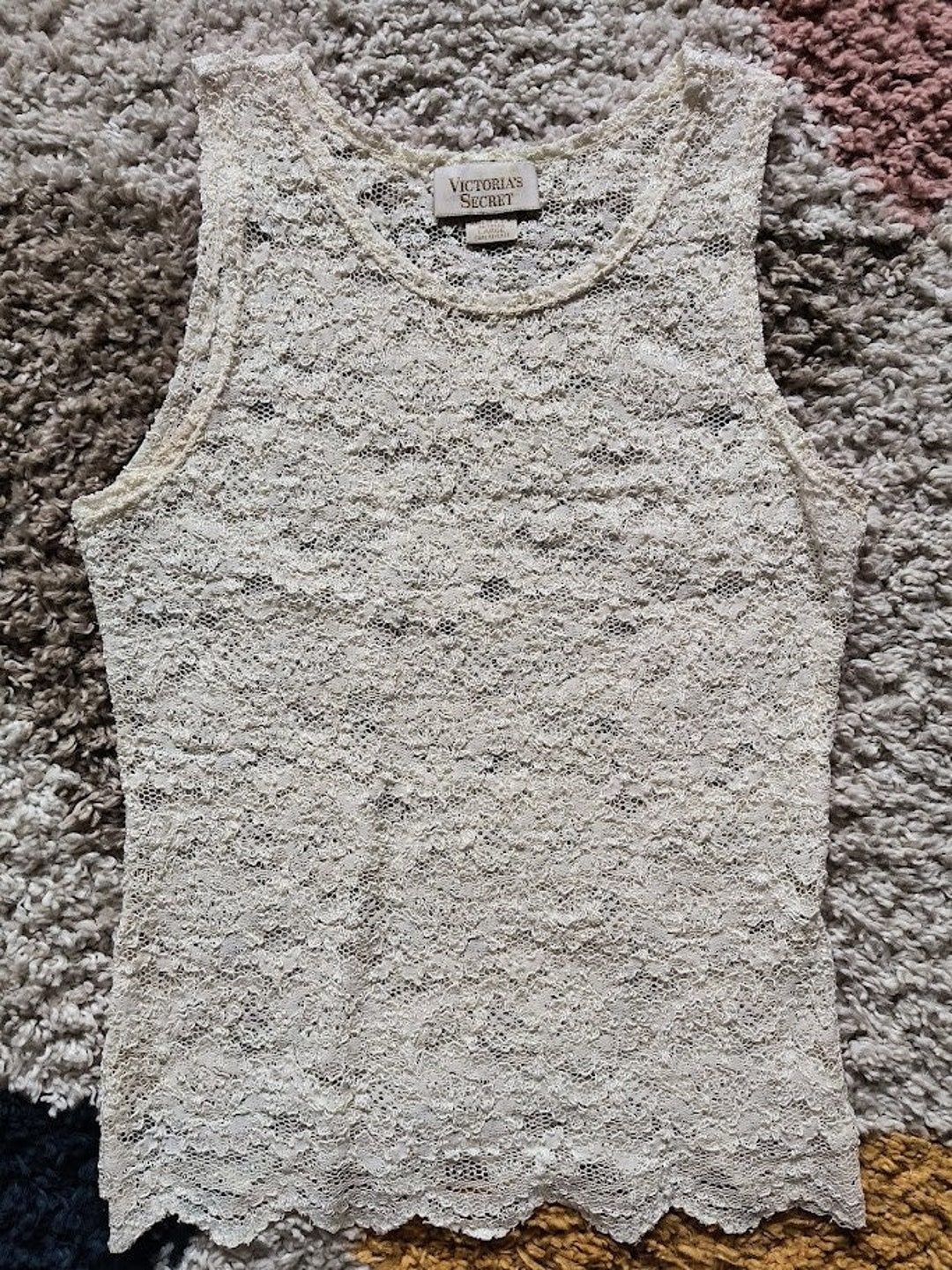 Vtg Victoria's Secret Lace Tank Top - Gold Label - Etsy