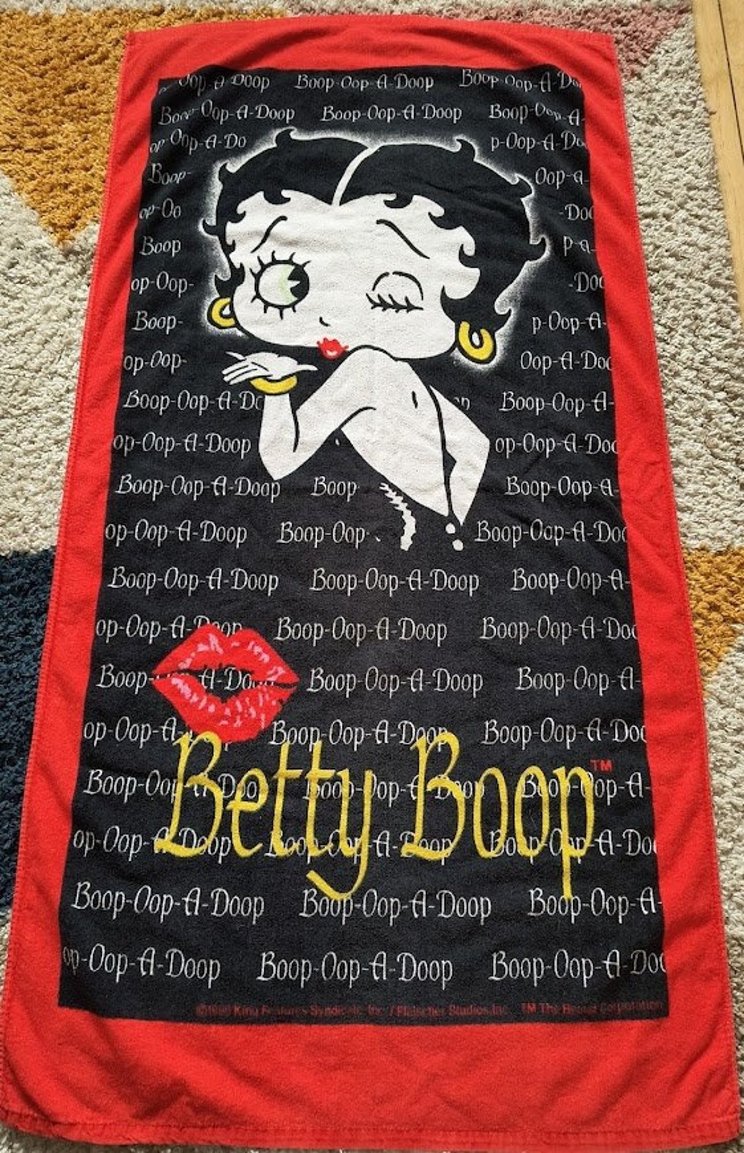 Vtg 90s Betty Boop Beach Towel - Hearst Corp - Etsy