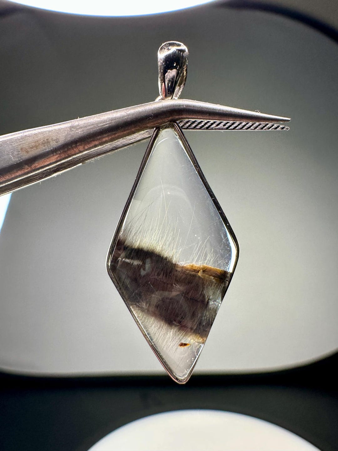 Brookite in Quartz - Silver 925 Bezel Pendant - Brazil - Etsy