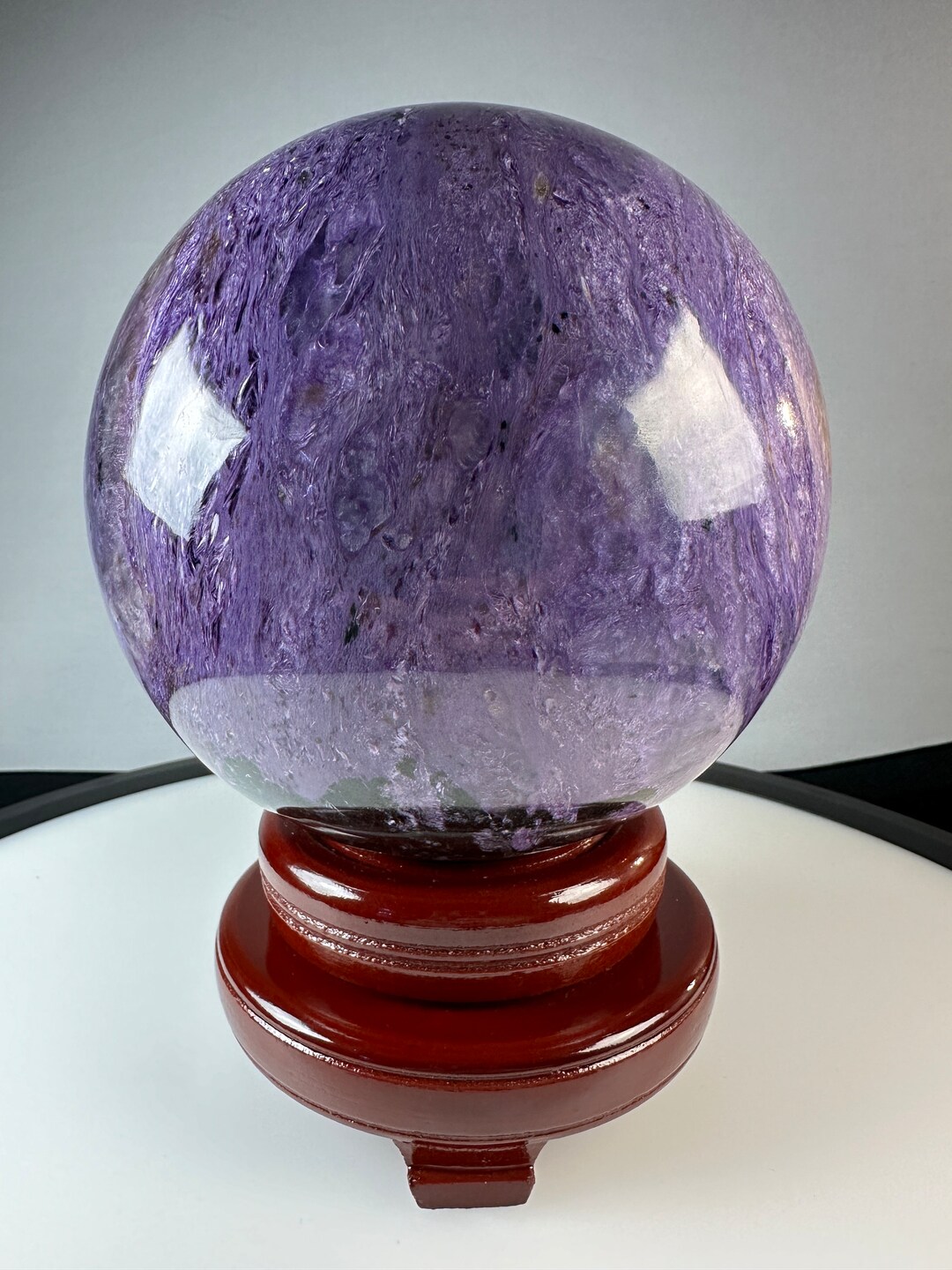 Charoite XL 152mm Sphere – Rare Purple Gemstone Crystal Ball ...