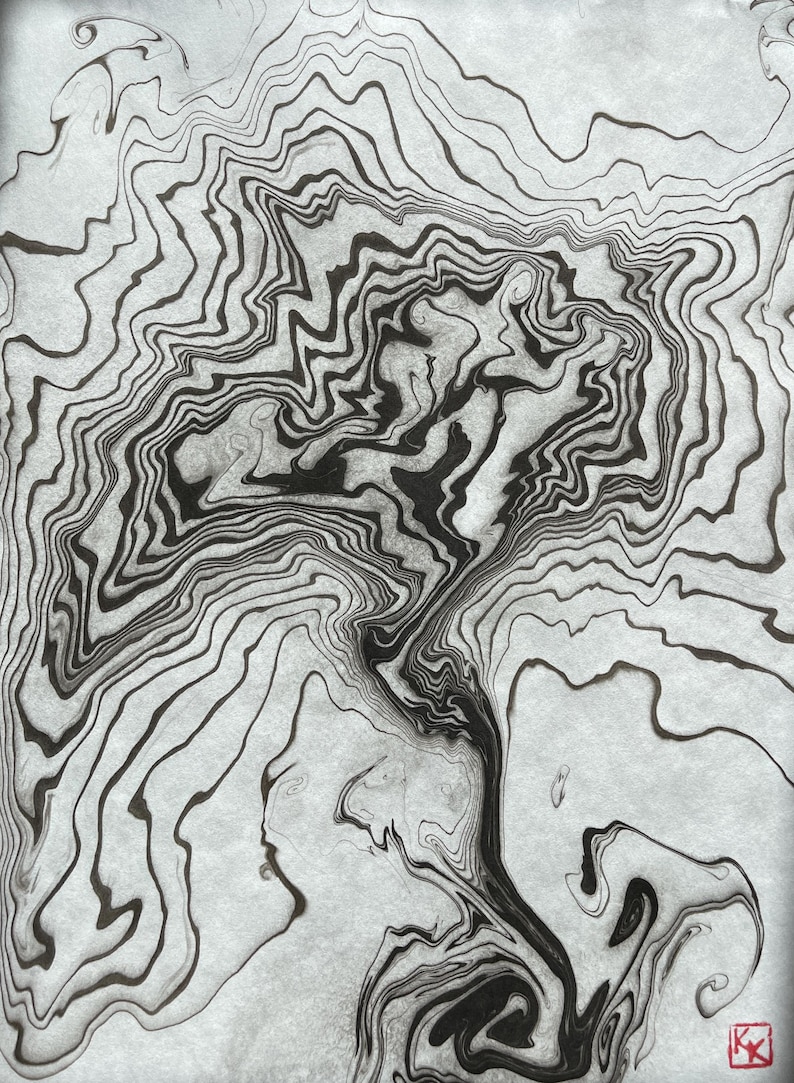 DIY Suminagashi Art Kit – Japanese Marbling Craft Kit for Adults and ...