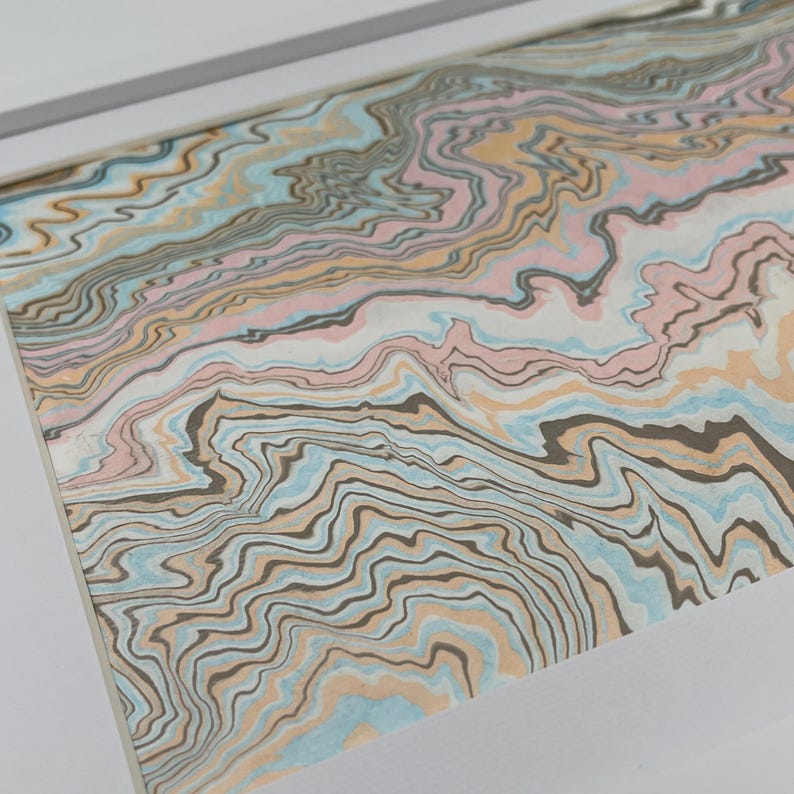 ORIGINAL Suminagashi - Japanese Marbling Wall Art, Abstract Colorful ...