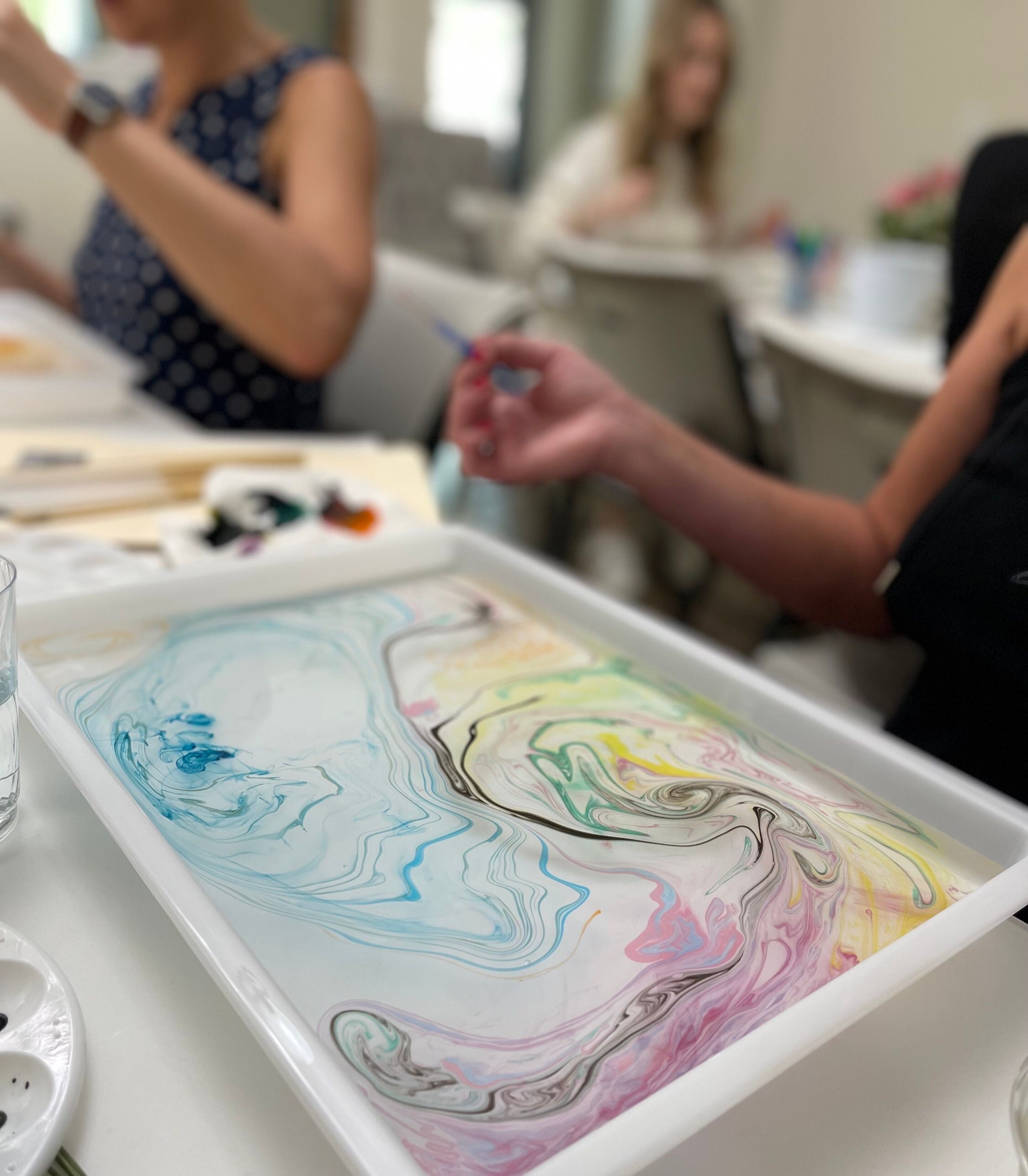 Suminagashi Marbling Art Kit, DIY Painting Craft Set for Kids and ...