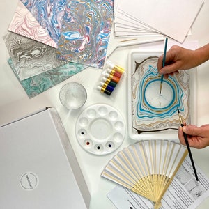 DIY Marbling Art Kit for Adults and Kids, Suminagashi Painting Craft ...