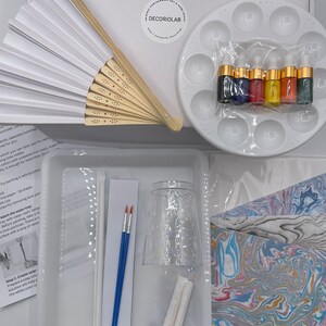 Suminagashi Marbling Art Kit, DIY Painting Craft Set for Kids and ...