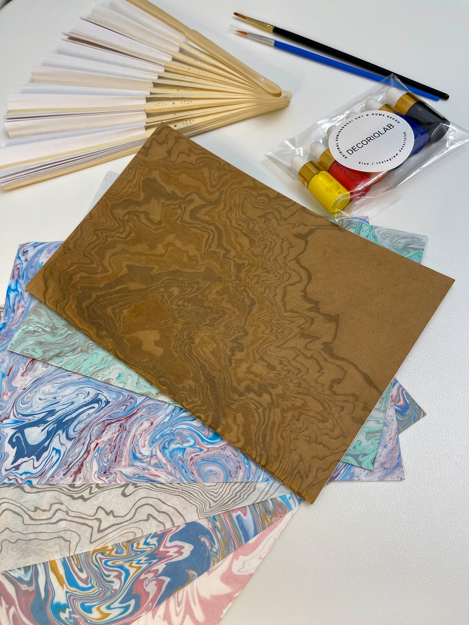 DIY Marbling Art Kit for Kids, Montessori Homeschool Family Activity ...