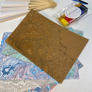 DIY Marbling Art Kit for Kids, Montessori Homeschool Family Activity ...