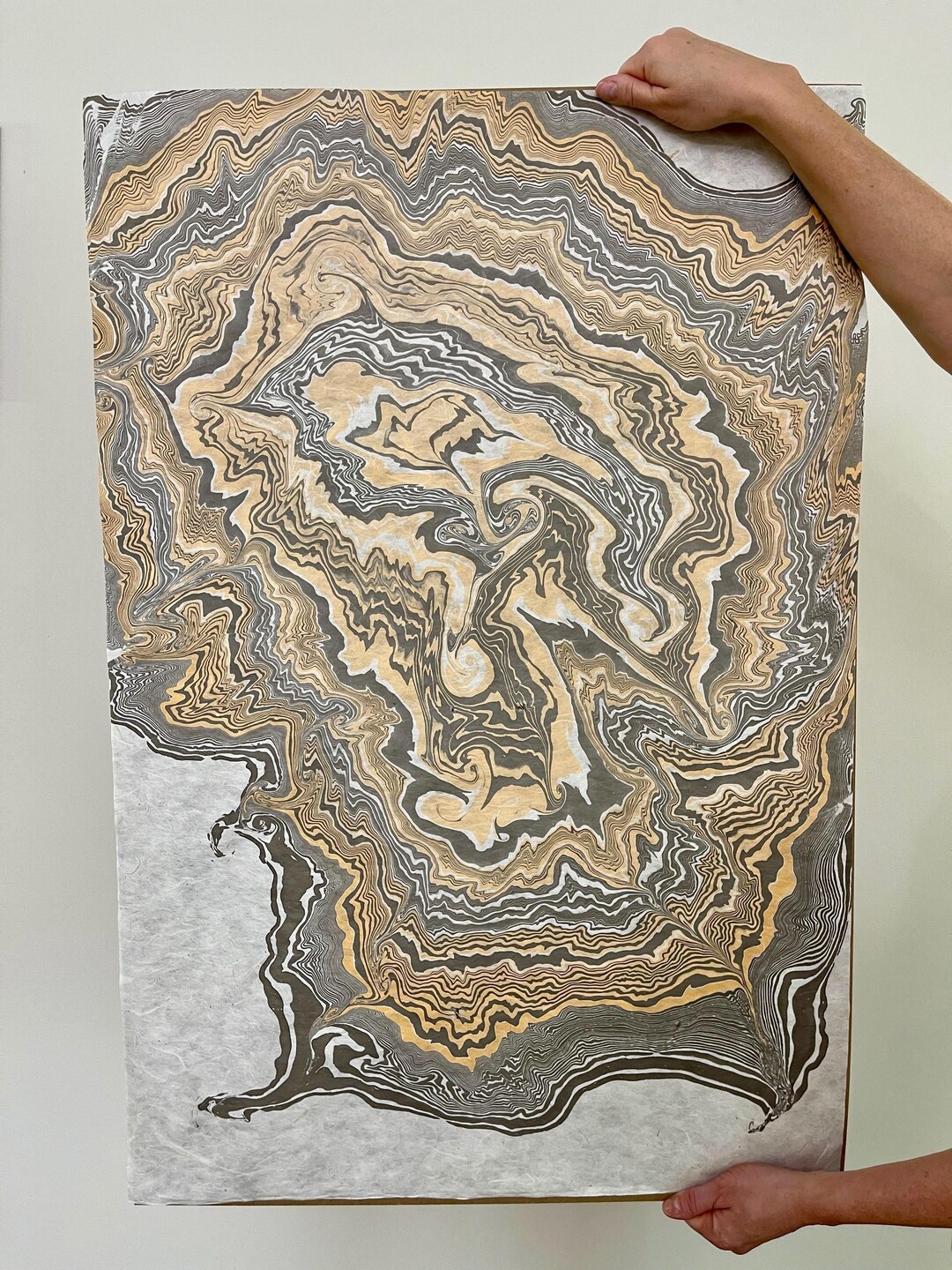 ORIGINAL Suminagashi Large Wall Art, Hand-painted Japanese Aesthetic ...