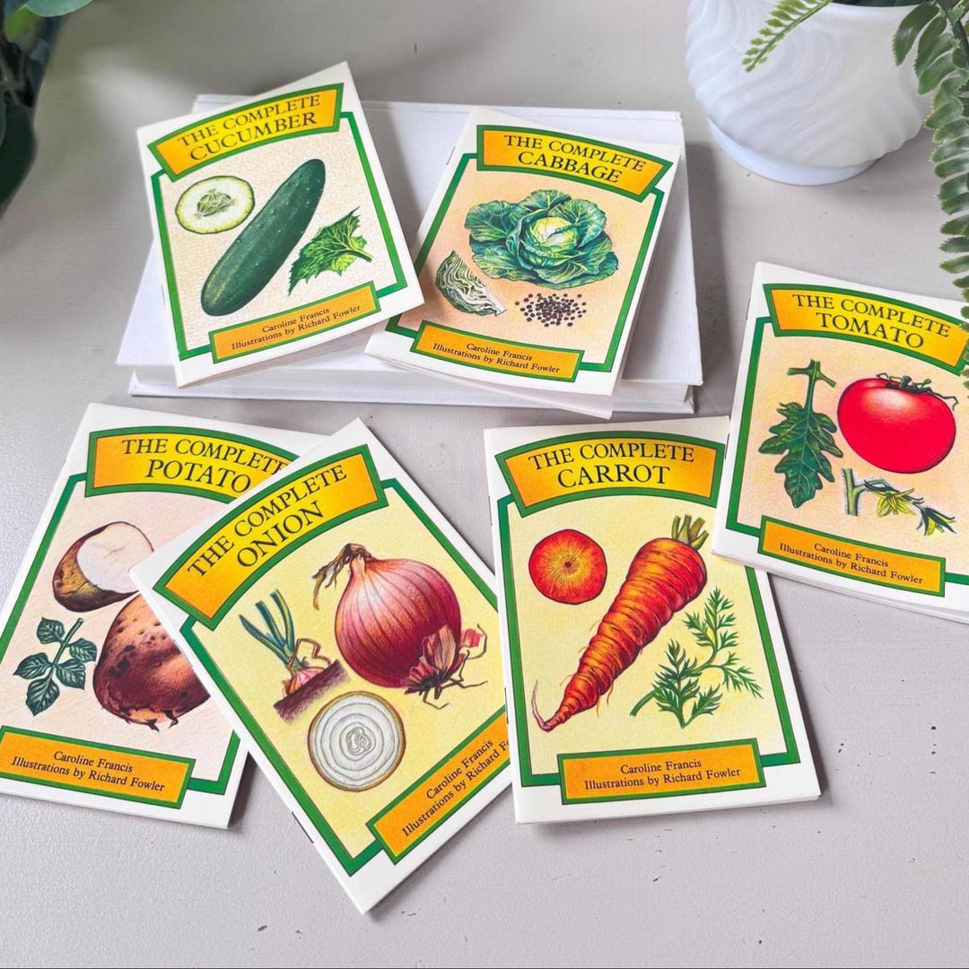 Vintage 1980s "the Complete Vegetable" Booklet Set, Set of 7 Mini ...