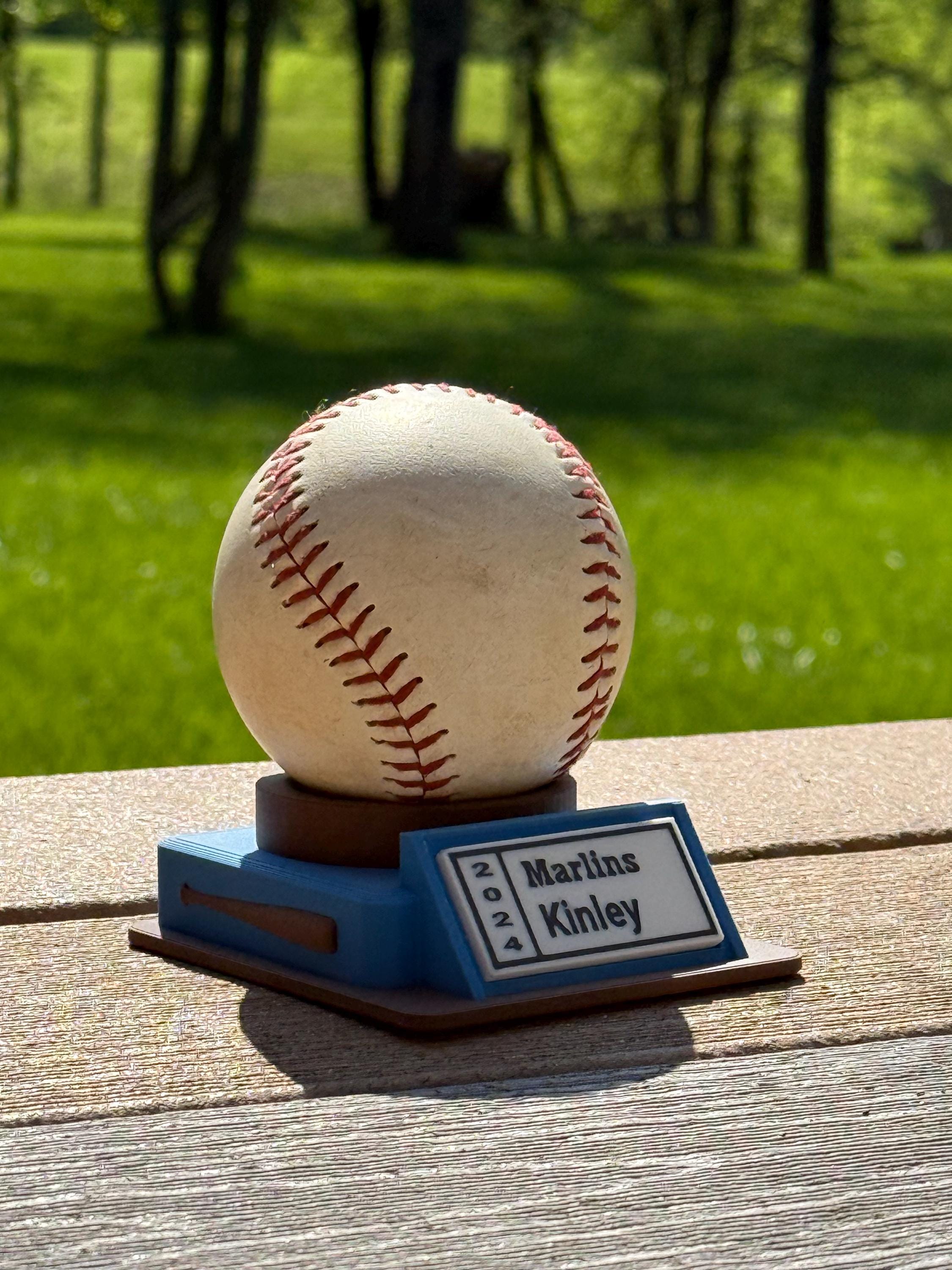 Custom 3D Printed Baseball Trophy – Personalized Game Ball Display With ...