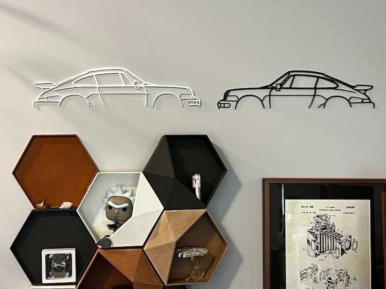 Porsche 911 (model 964) Wall Line Art - Etsy