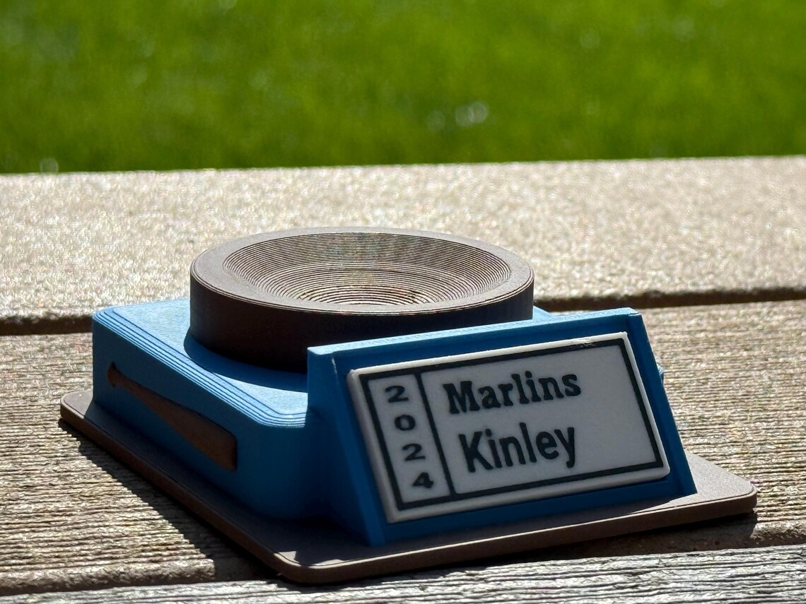 Custom 3D Printed Baseball Trophy – Personalized Game Ball Display With ...
