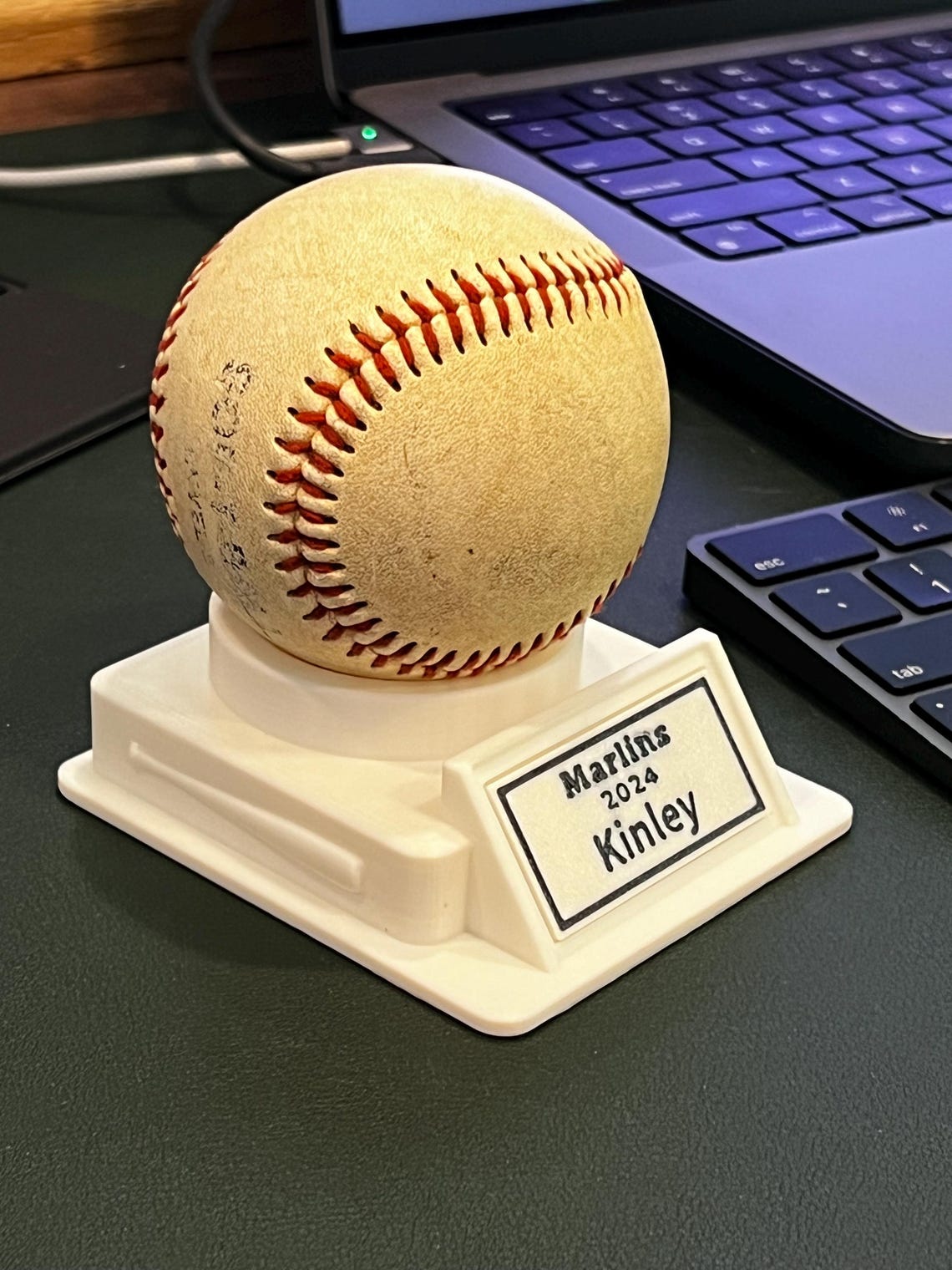 Custom 3D Printed Baseball Trophy – Personalized Game Ball Display With ...