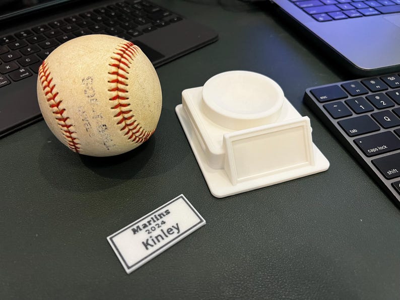 Custom 3D Printed Baseball Trophy – Personalized Game Ball Display With ...