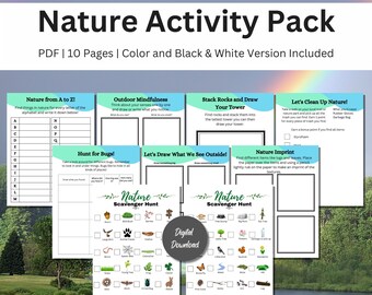 Nature Outdoor Scavenger Hunt Summer Activity - Etsy