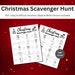Christmas Scavenger Hunt Printable Christmas Countdown - Etsy