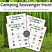 Camping Scavenger Hunt, Scavenger Hunt, Treasure Hunt Clues, Scavenger ...