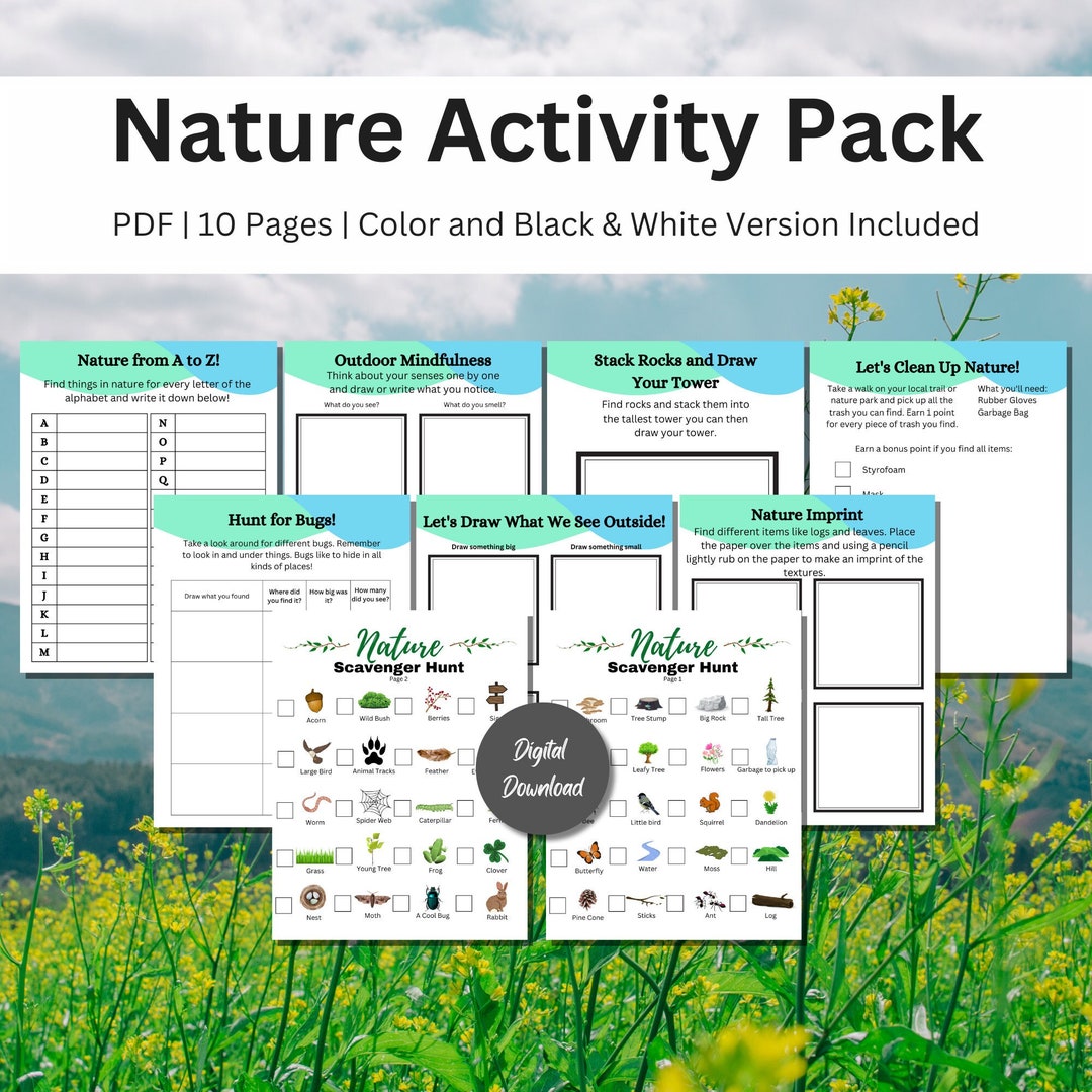 Outdoor Activities, Kids Outdoor Activities, Nature Journal, Nature ...