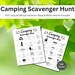 Camping Scavenger Hunt, Scavenger Hunt, Treasure Hunt Clues, Scavenger ...