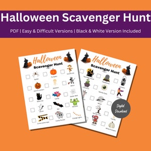 Halloween Activities, Halloween Scavenger Hunt, Scavenger Hunt ...