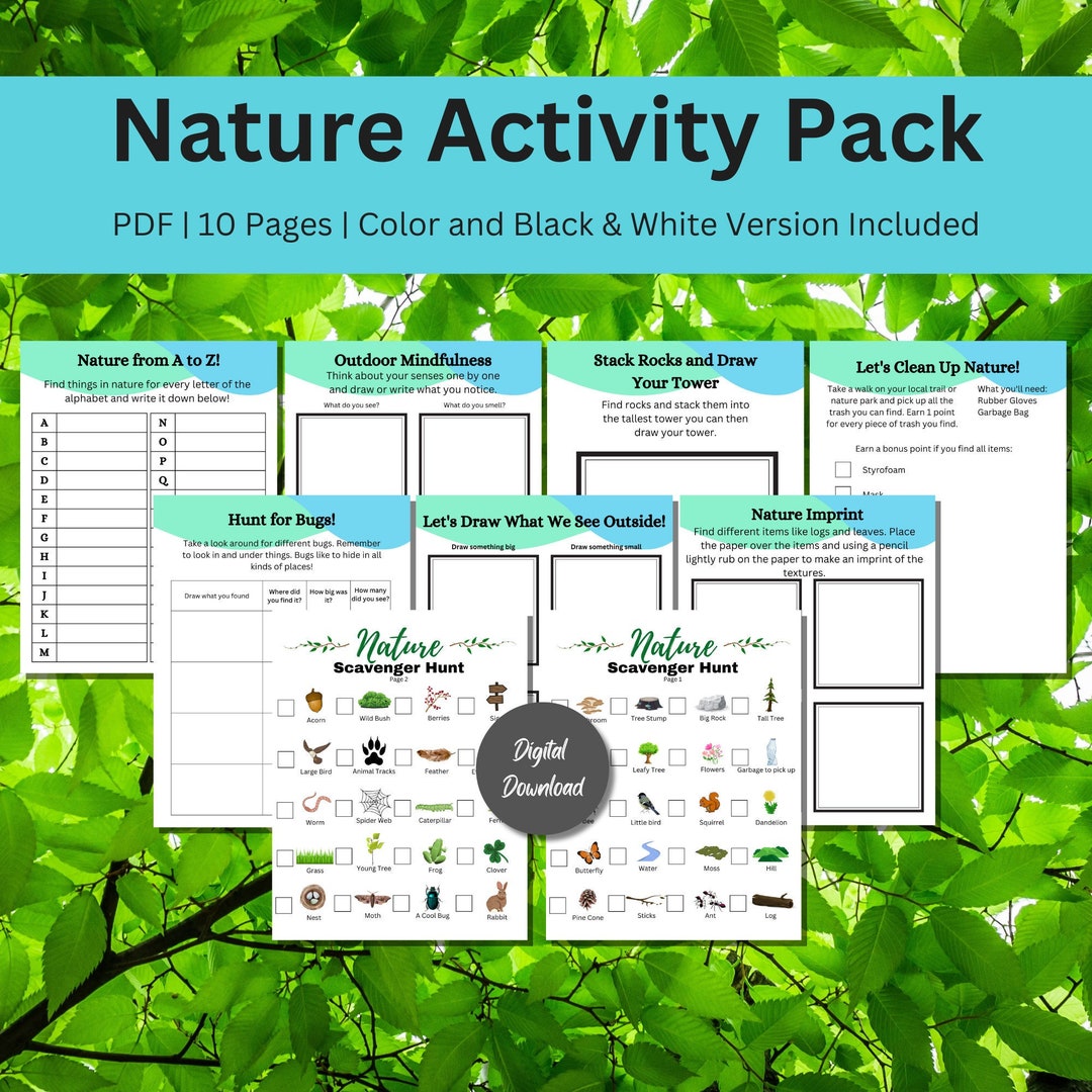 Outdoor Activities, Kids Outdoor Activities, Nature Journal, Nature ...