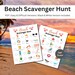 Beach Scavenger Hunt for Kids, Scavenger Hunt, Treasure Hunt Clues ...