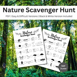 Nature Scavenger Hunt Scavenger Hunt Treasure Hunt Clues - Etsy
