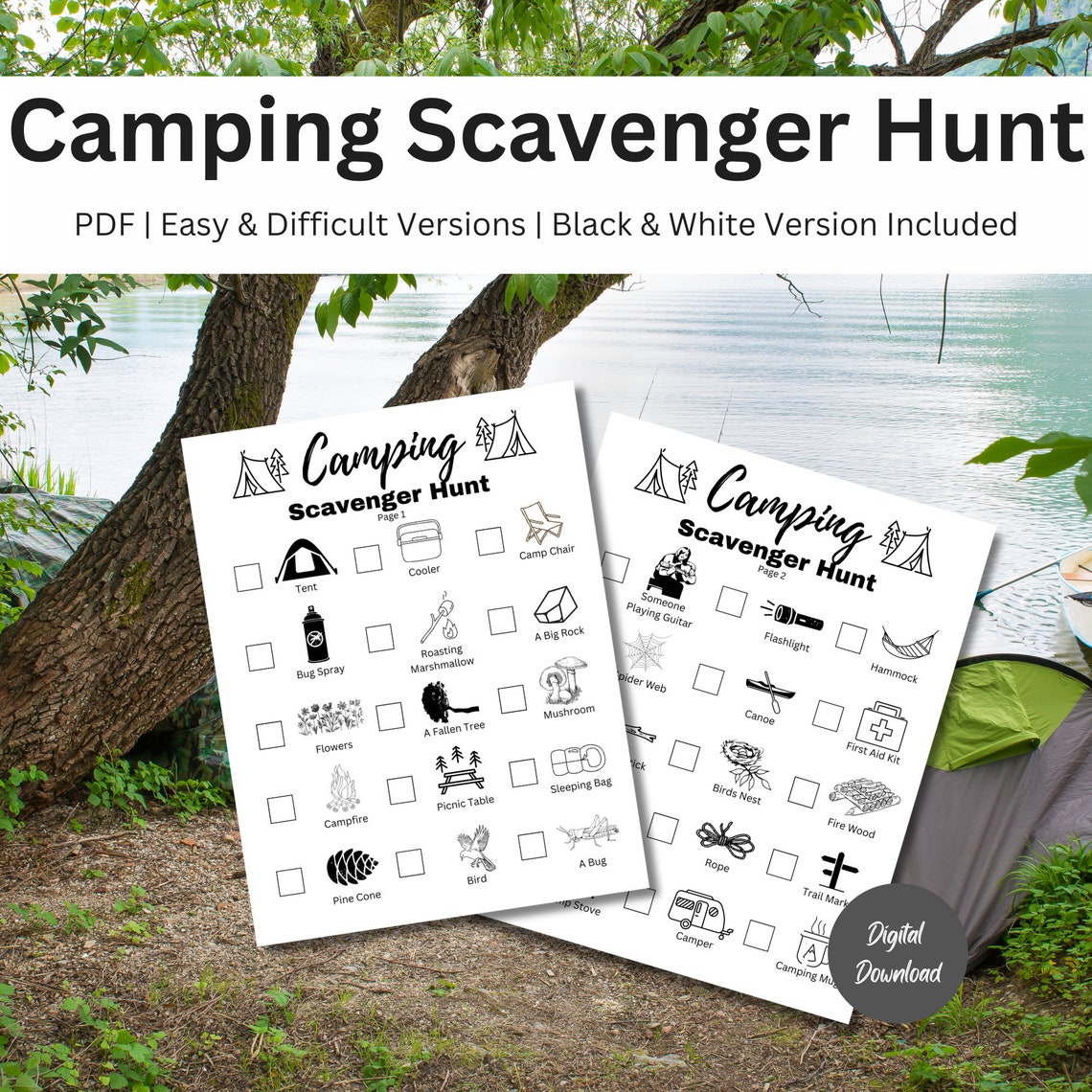 Camping Scavenger Hunt, Scavenger Hunt, Treasure Hunt Clues, Scavenger ...