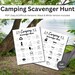Camping Scavenger Hunt, Scavenger Hunt, Treasure Hunt Clues, Scavenger ...