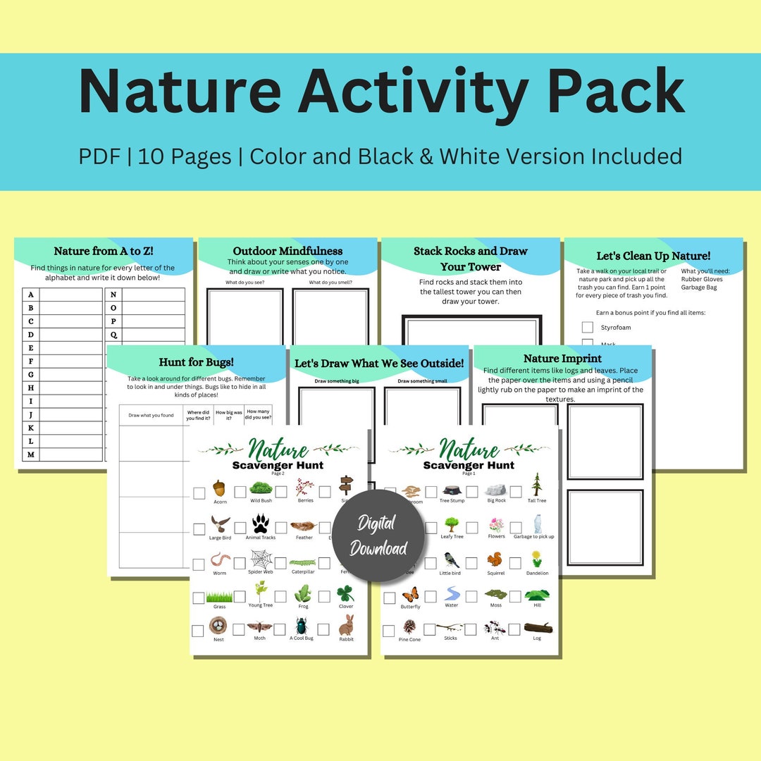 Outdoor Activities, Kids Outdoor Activities, Nature Journal, Nature ...